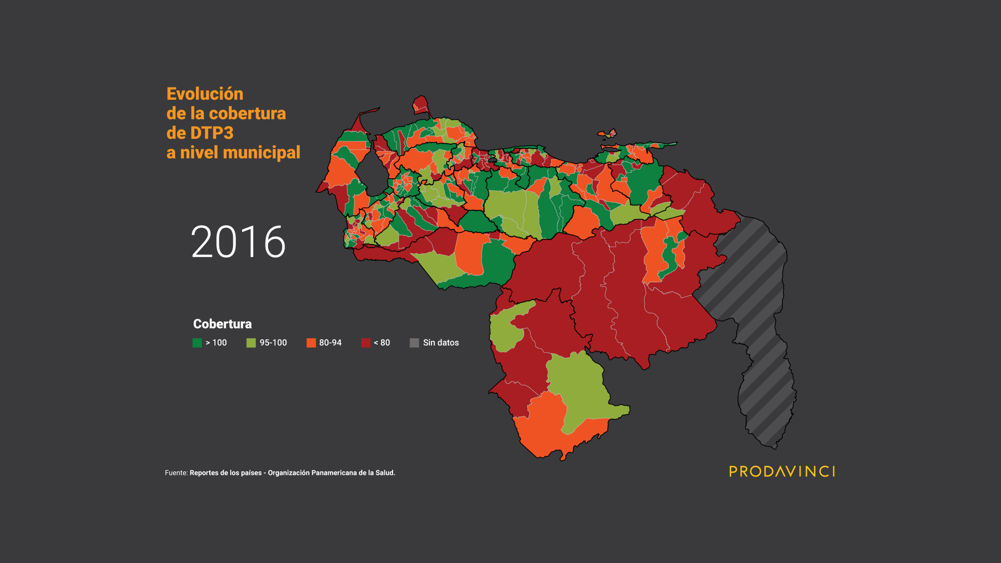 Mapa de riesgo: las brechas vacunales de Venezuela